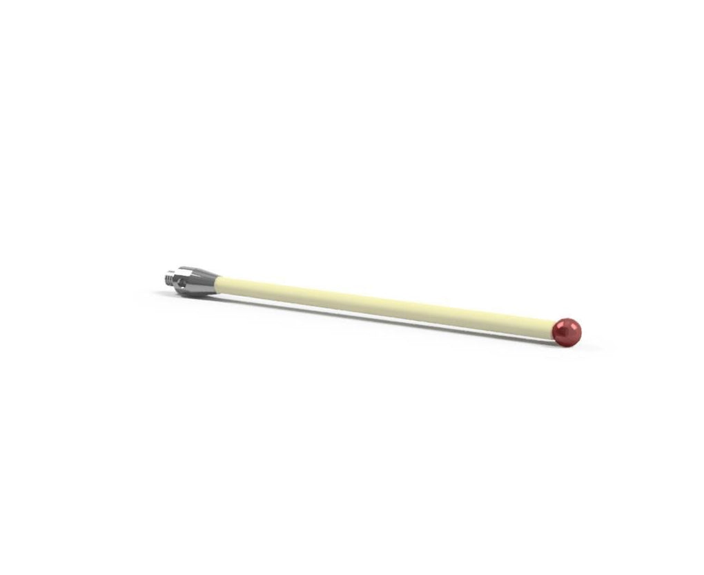 Straight M4 CMM Stylus 5mm Ruby Ball, 75mm Ceramic Stem, EWL 58.5 mm ...