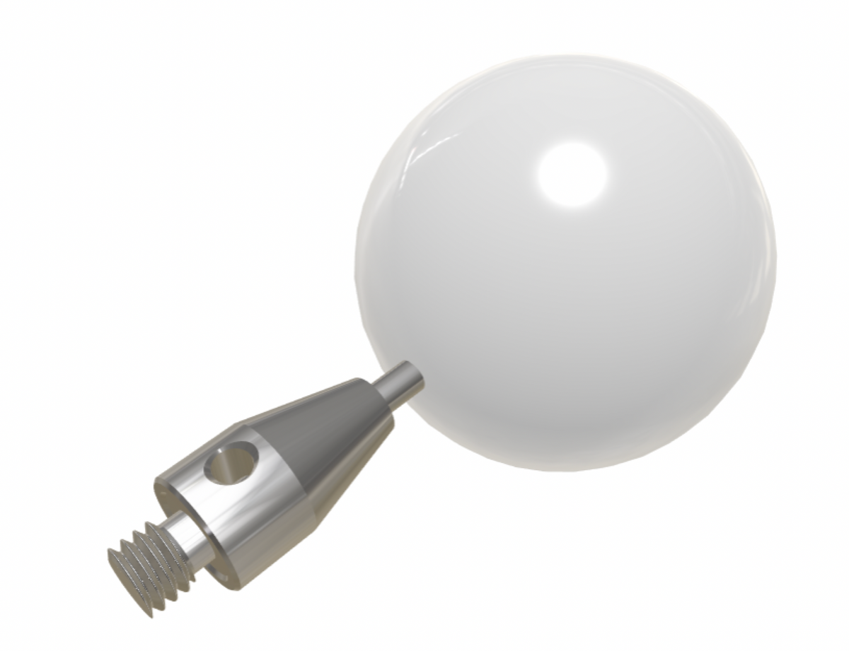 Straight M4 CMM Stylus 3mm Ruby Ball 70mm Tungsten Carbide Stem EWL ...